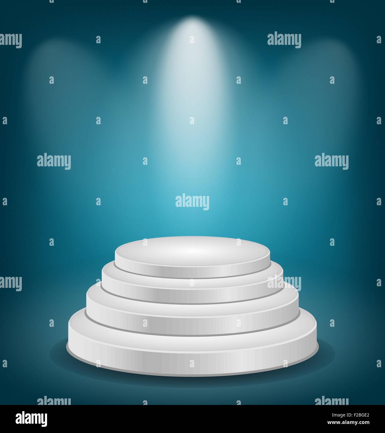 Empty podium studio blue Stock Vector Images - Alamy