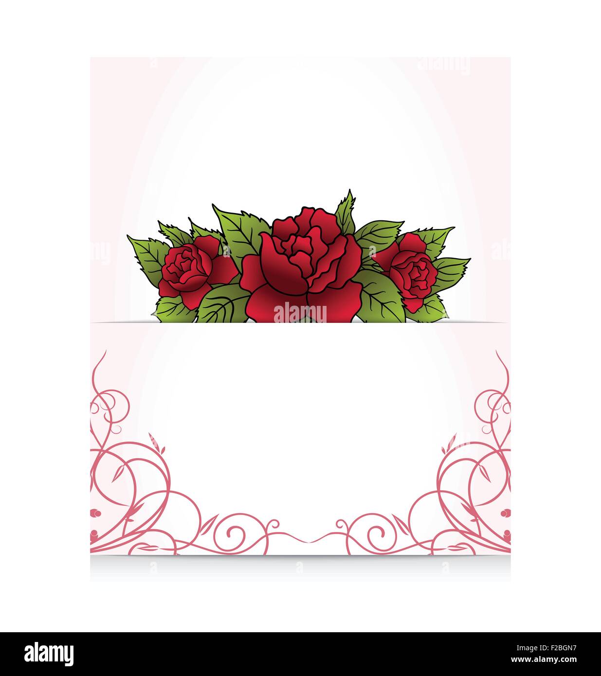 romantic letter with bouquet roses Stock Vector Image & Art - Alamy