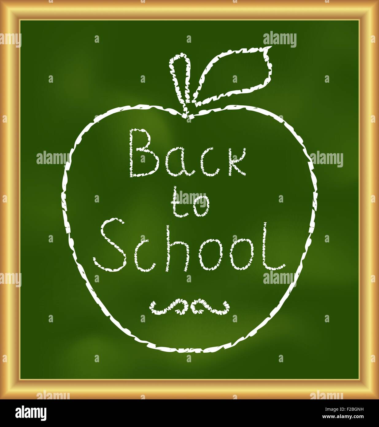Back to school background with text and apple Stock Vector Image & Art ...