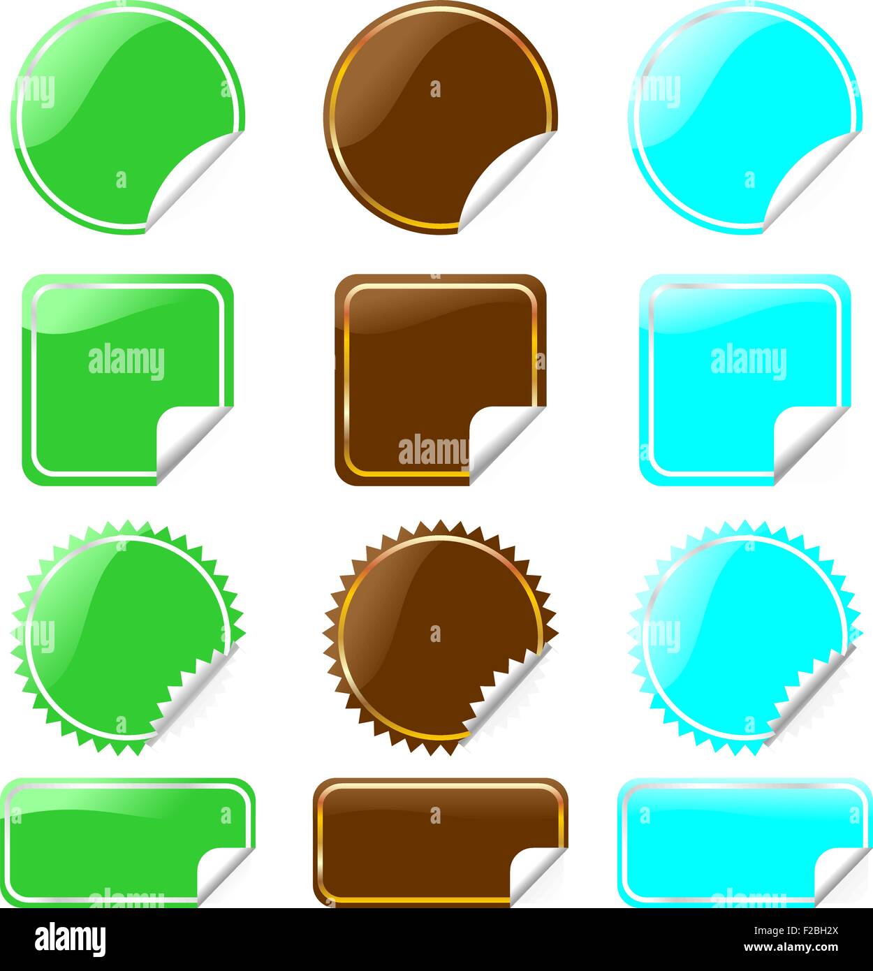 Set blank rectangle labels hi-res stock photography and images - Alamy