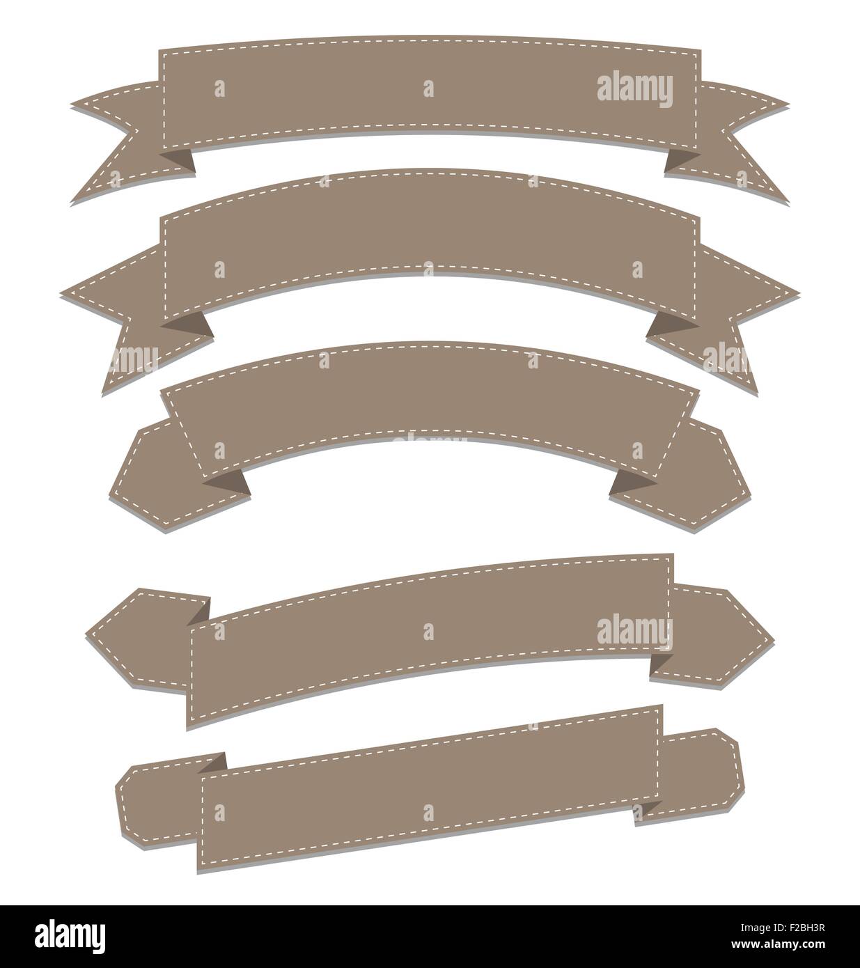 Set leather ribbons, various forms Stock Vector Image & Art - Alamy