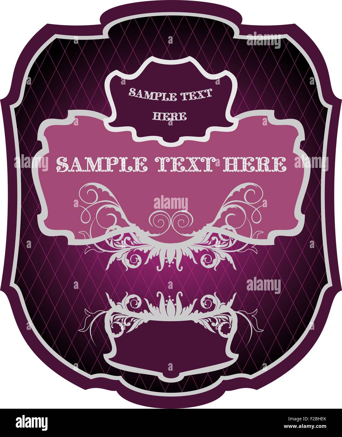 Illustration luxurious silver-framed labels - vector Stock Vector Image ...