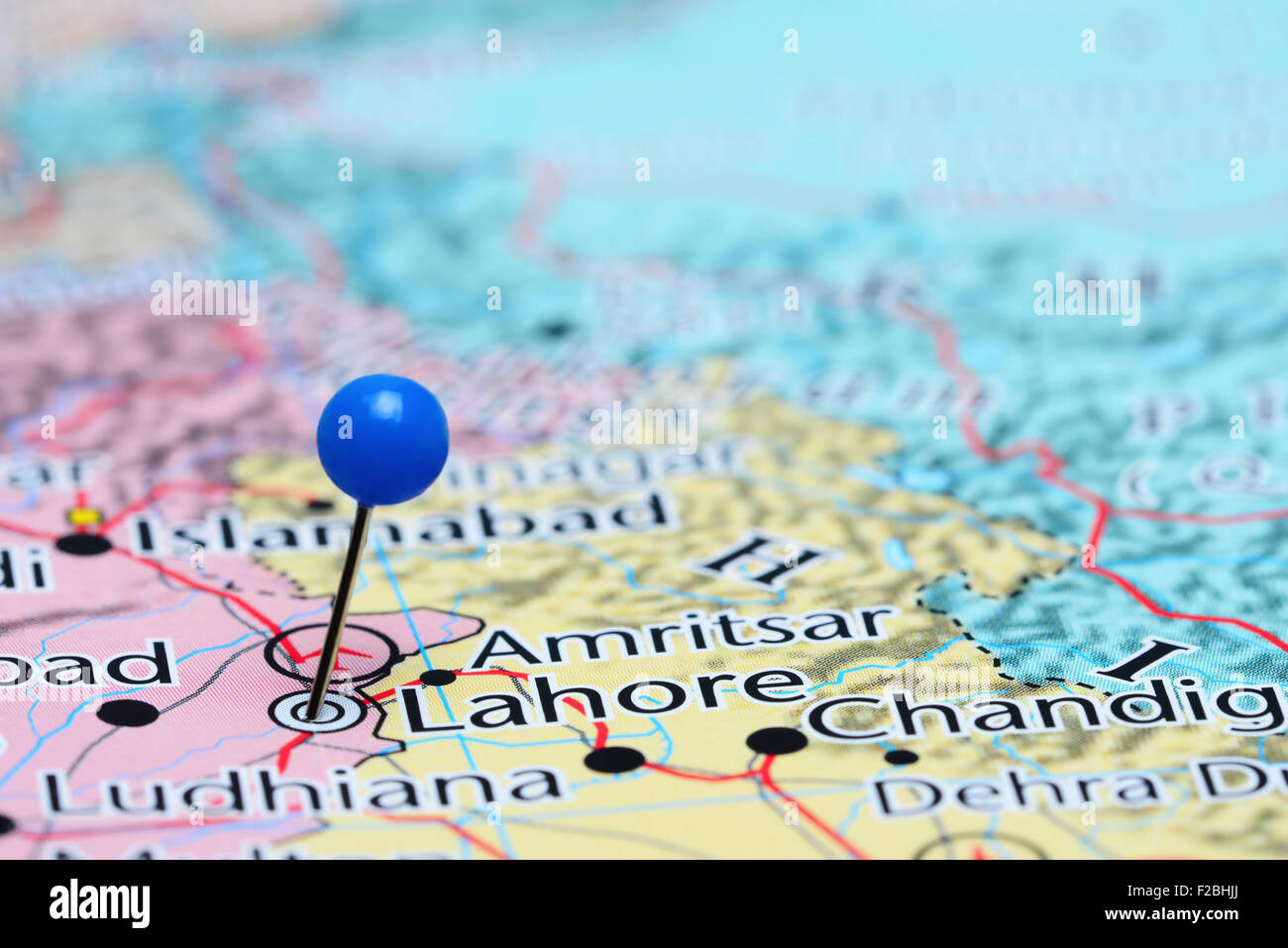 Pakistan map lahore hi-res stock photography and images - Alamy