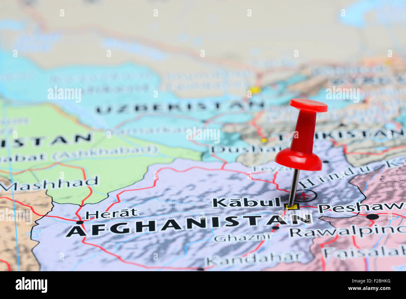 Kabul map hi-res stock photography and images - Alamy