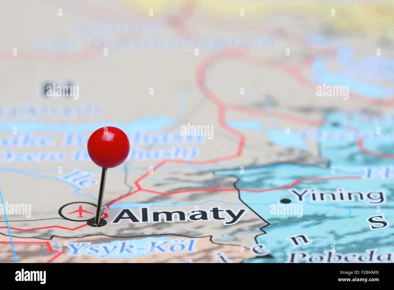 Almaty map hi-res stock photography and images - Alamy