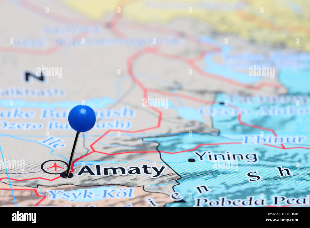 Almaty map hi-res stock photography and images - Alamy