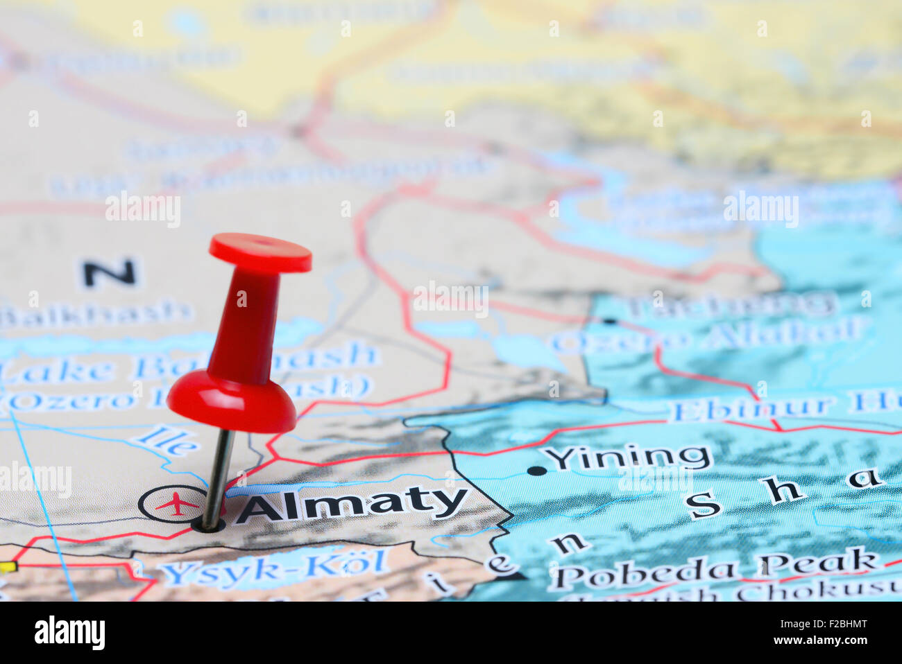 Almaty map hi-res stock photography and images - Alamy