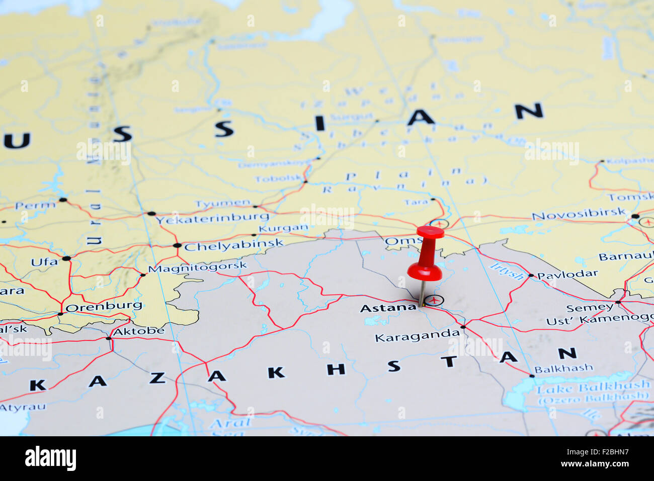 Astana map hi-res stock photography and images - Alamy