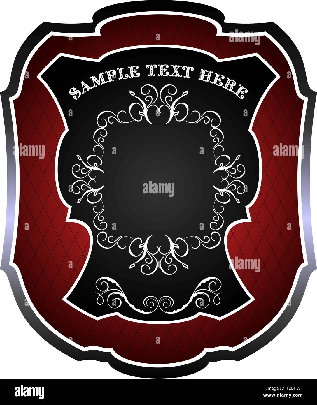 Illustration luxurious silver-framed labels - vector Stock Vector Image ...