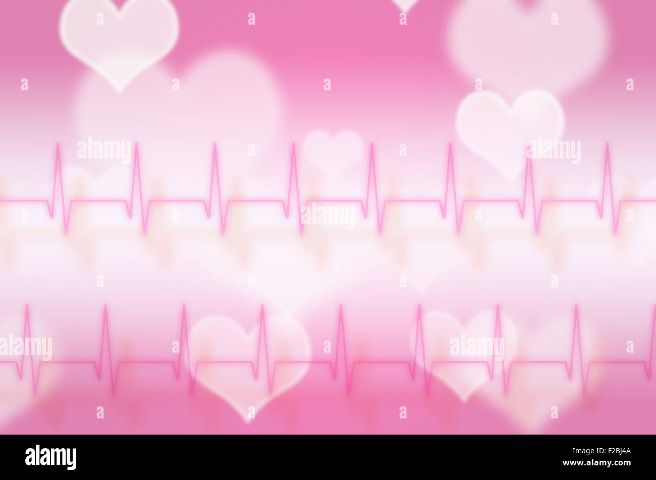 abstract pulse with magic heart background Stock Photo - Alamy