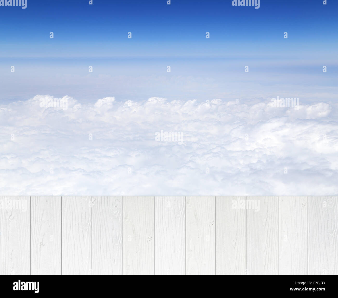 white wood path with the sky background Stock Photo - Alamy