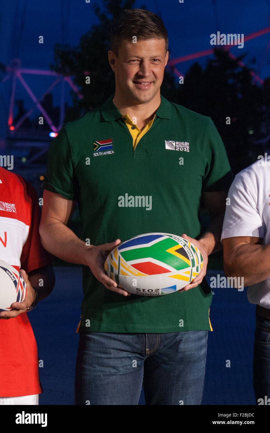 London, UK. 15th September 2015. Bob Skinstad (South Africa) during the ...