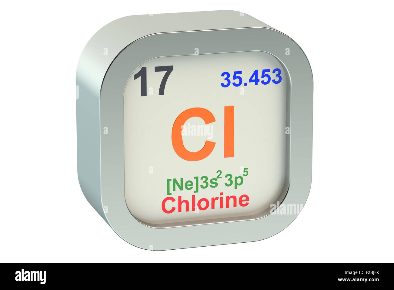 Chlorine isolated on white background Stock Photo - Alamy