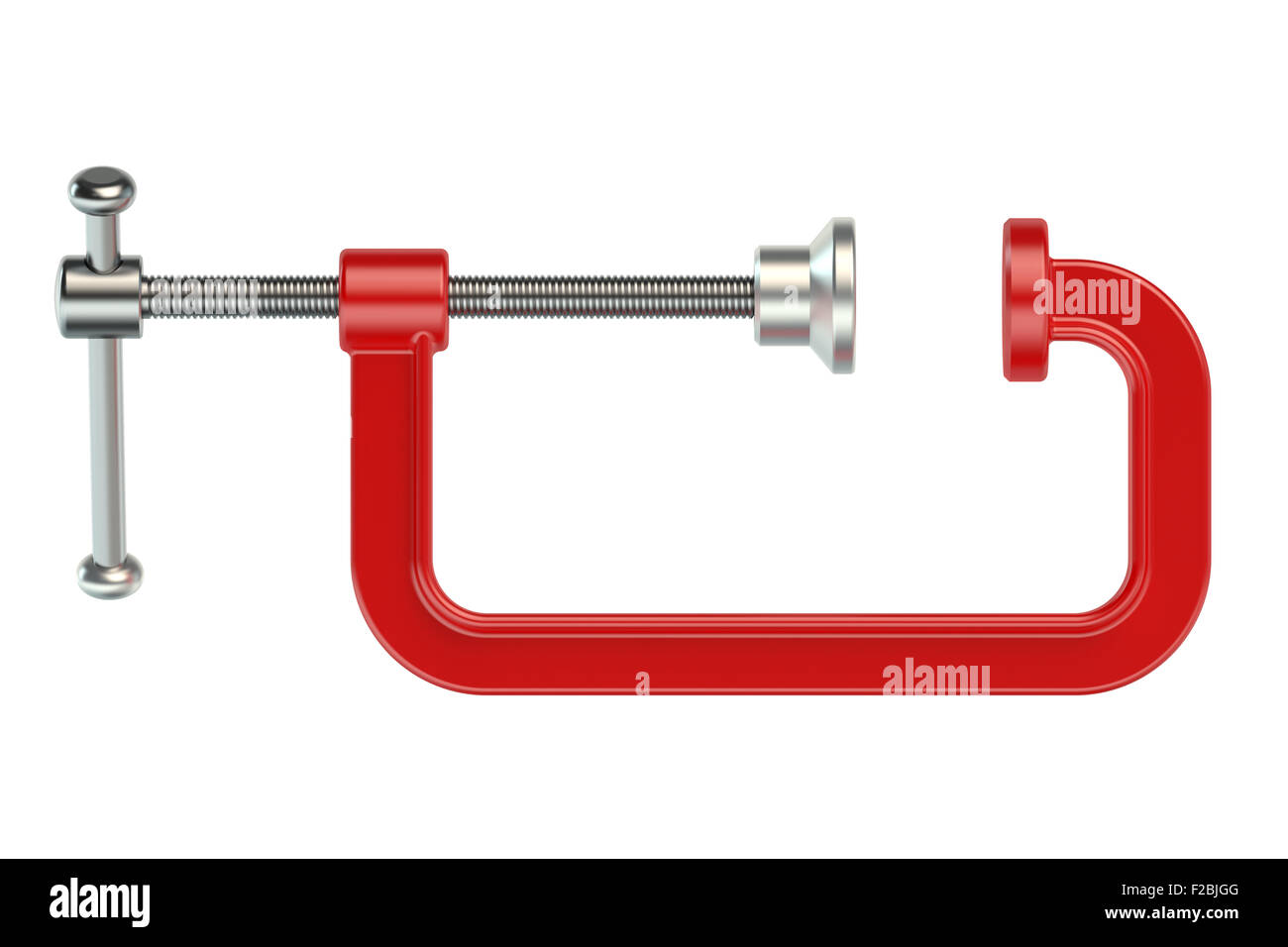 Red Clamp isolated on white background Stock Photo - Alamy