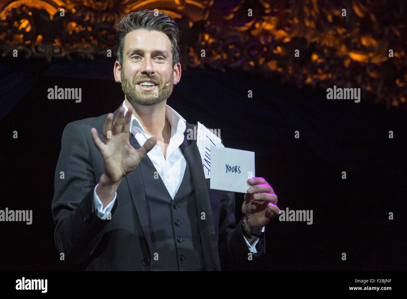 Jamie Raven, Britain's Got Talent, performs on stage. Press preview of ...