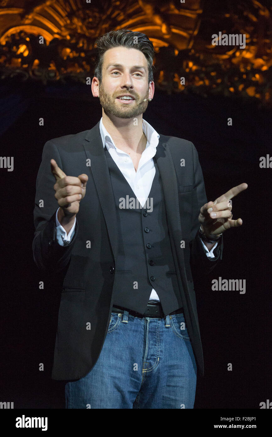 Jamie Raven, Britain's Got Talent, performs on stage. Press preview of ...