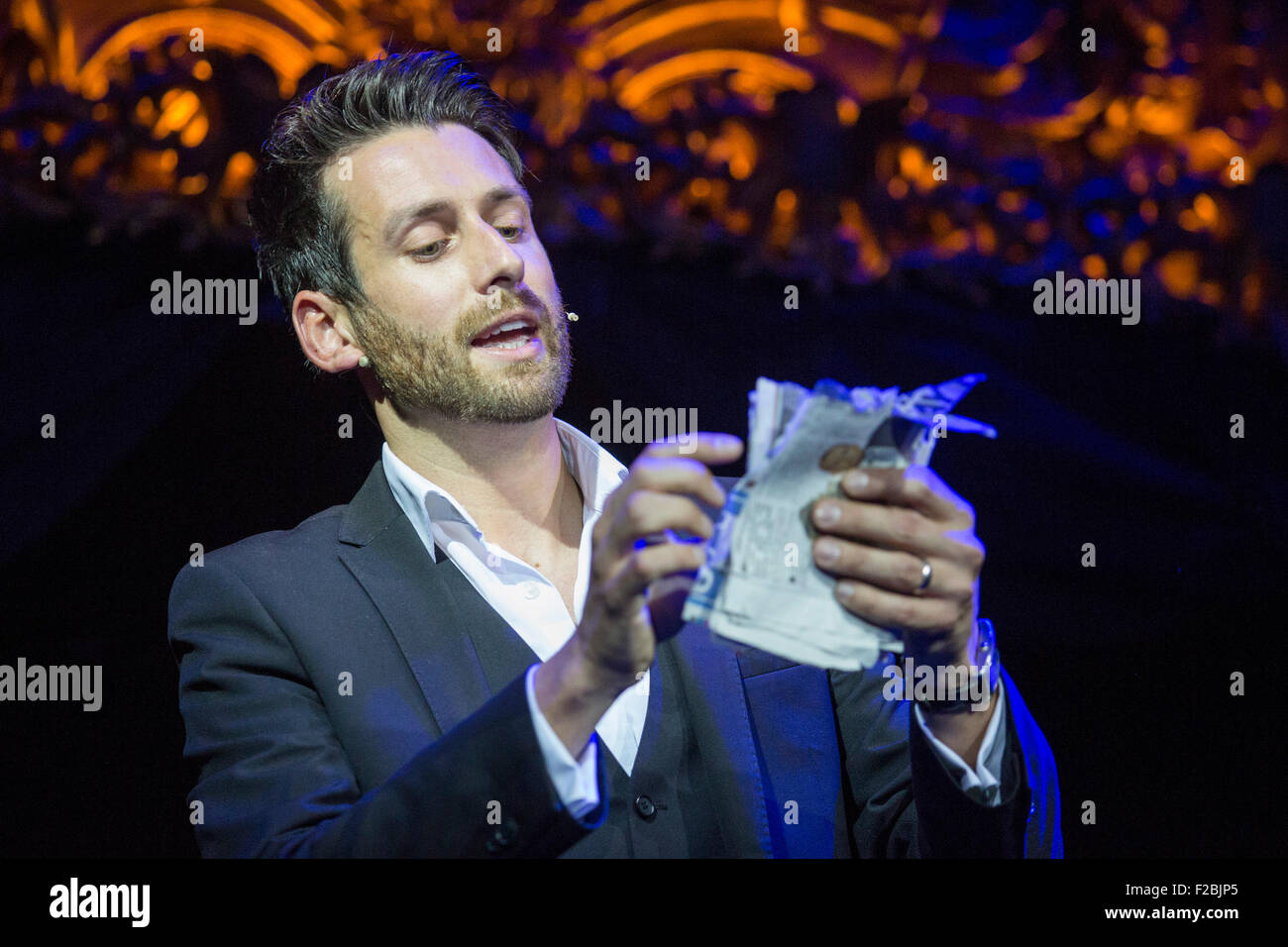 Jamie Raven, Britain's Got Talent, performs on stage. Press preview of ...