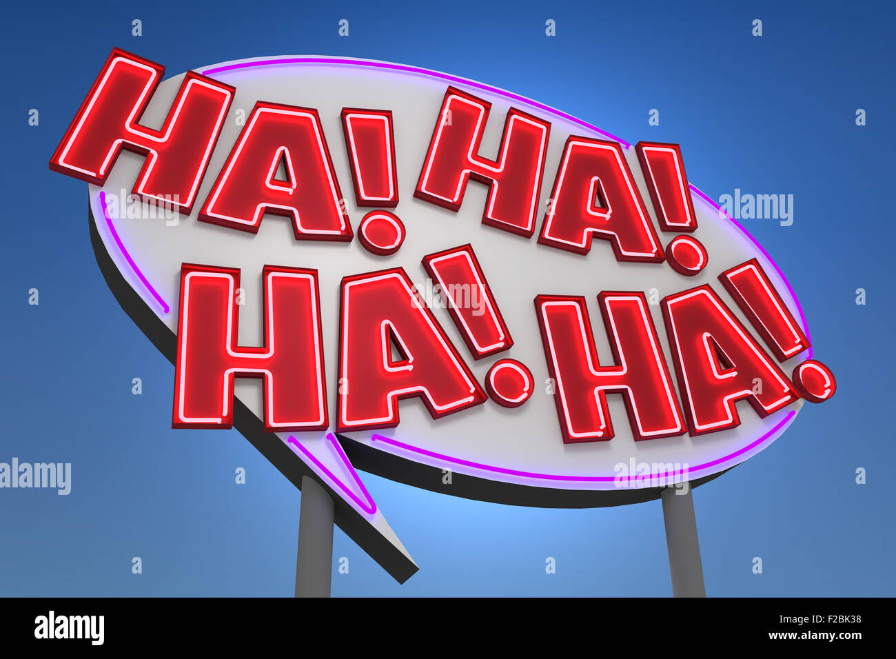 HA! Sound Effect Neon Sign Stock Photo - Alamy