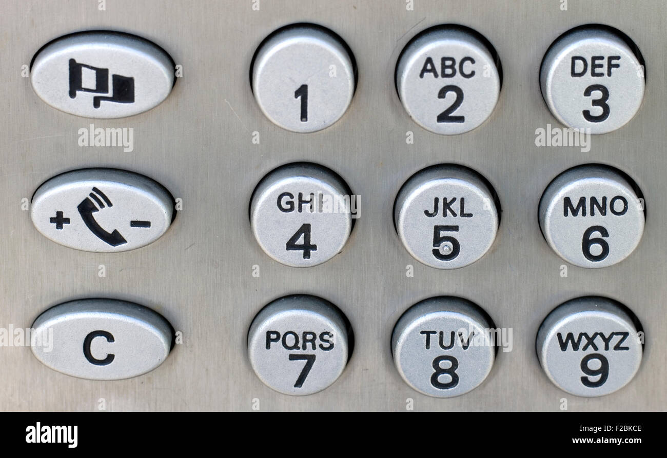 Close up of Telephone keyboard Stock Photo - Alamy