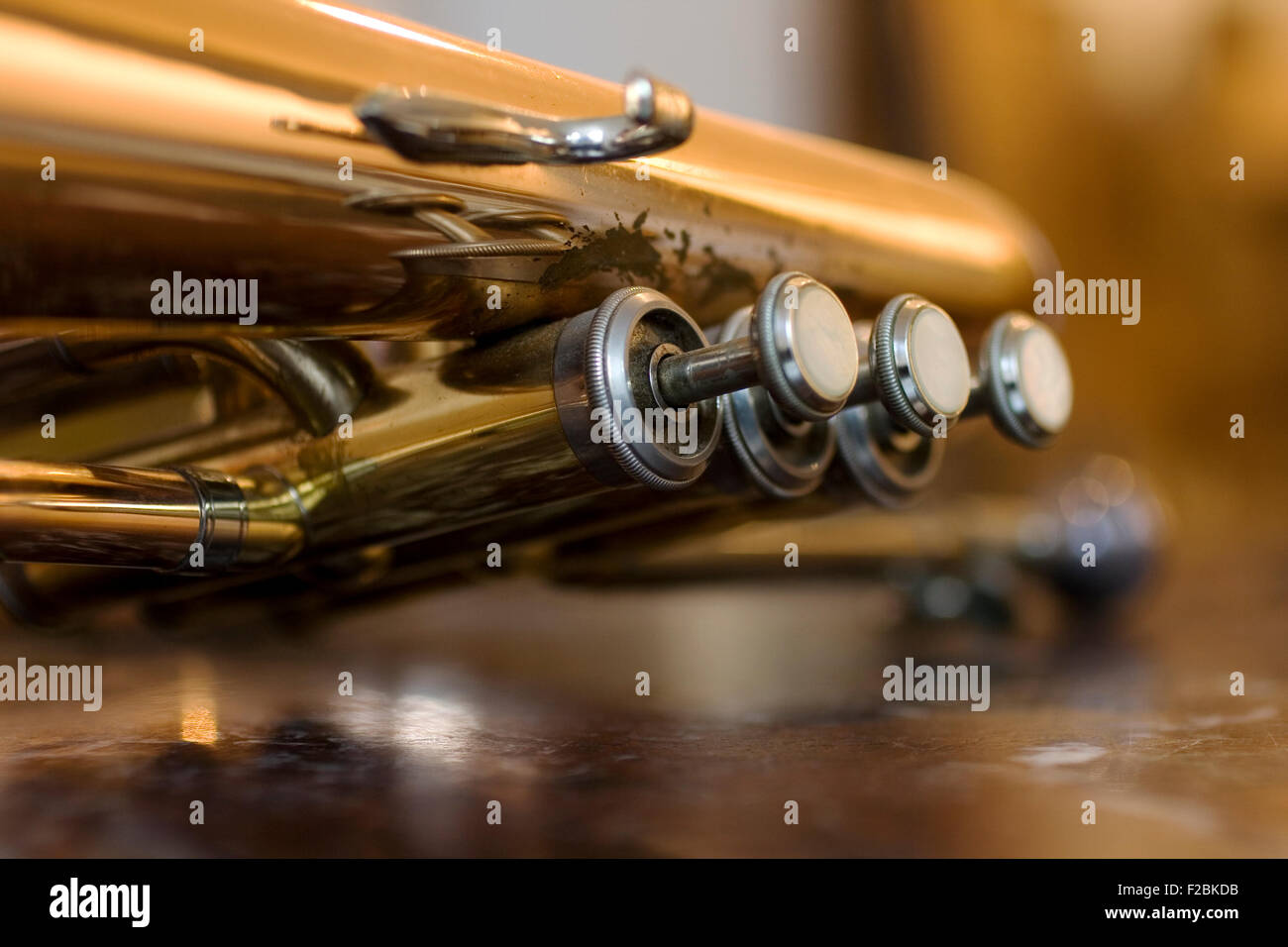 Close up of trumpet pistons Stock Photo - Alamy