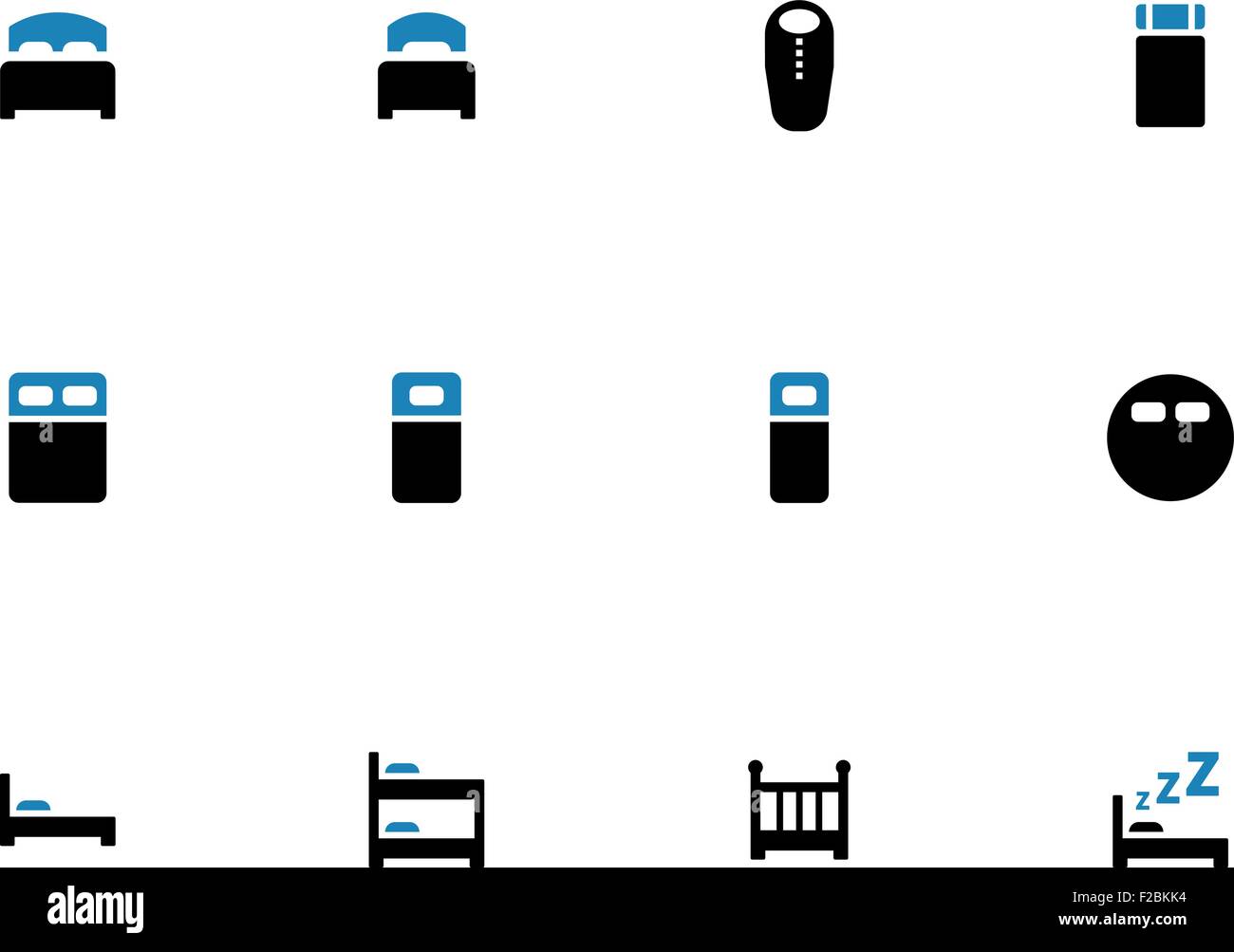 White bed in room Stock Vector Images - Alamy