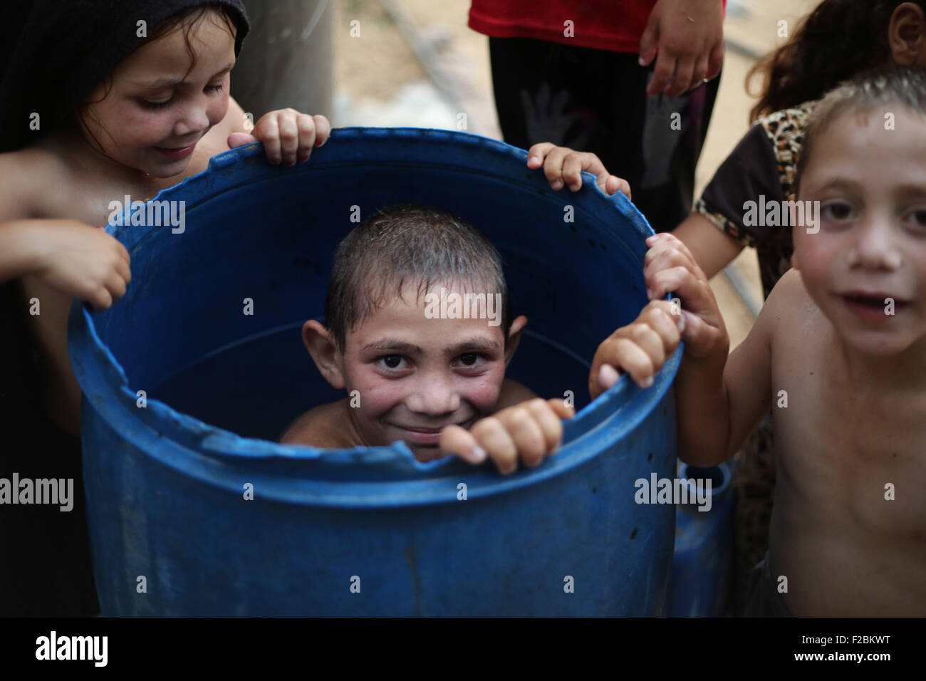 Beit Lahia, The Gaza Strip, Palestine. 15th Sep, 2015. Palestine kid ...