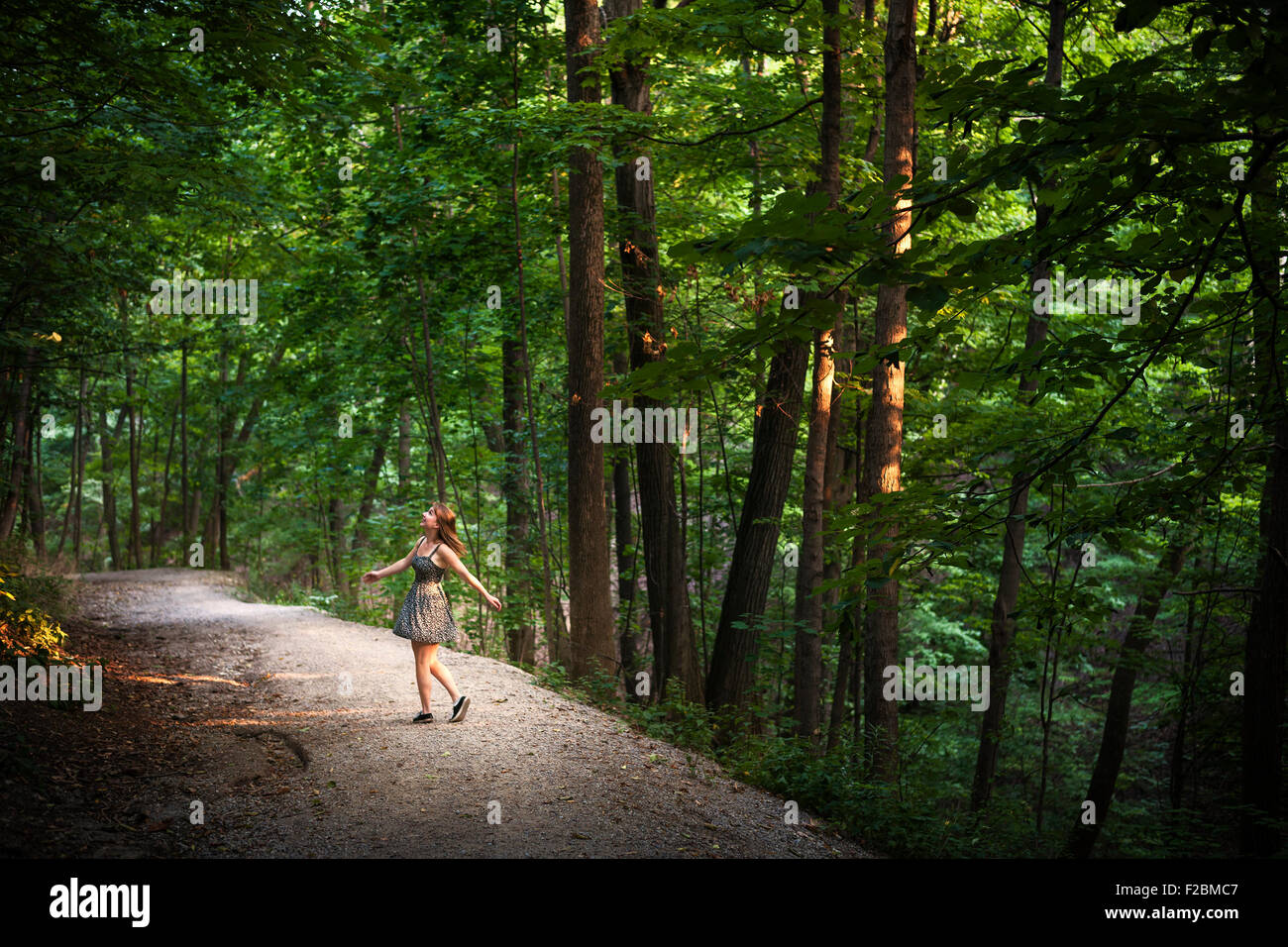 Old woman dancing in woods hi-res stock photography and images - Alamy