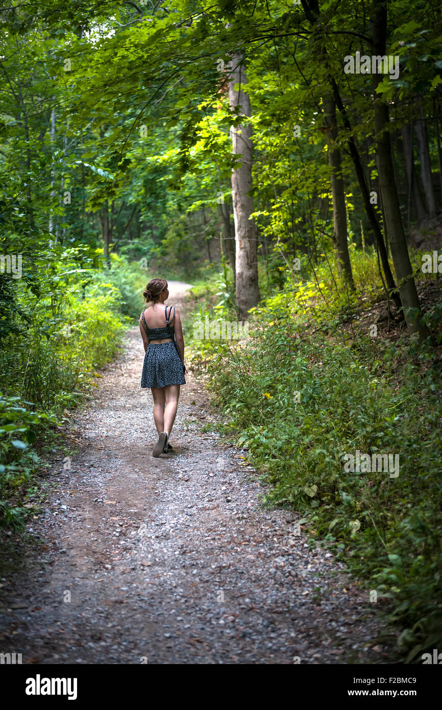 Woman wearing back outside hi-res stock photography and images - Alamy