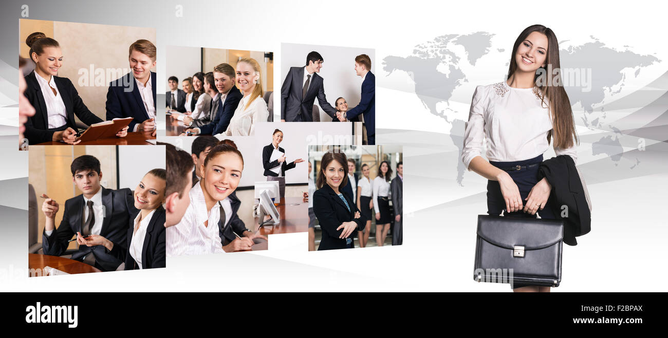 Collage businessman co workers hi-res stock photography and images - Alamy