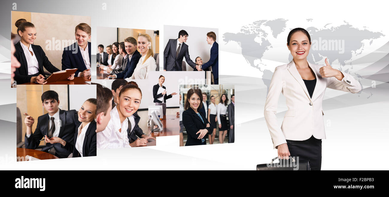 Collage businessman co workers hi-res stock photography and images - Alamy