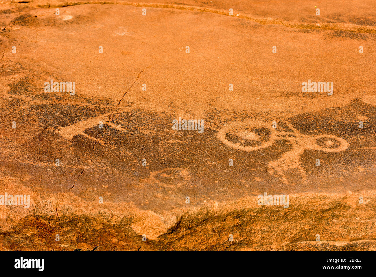 Bushman prehistoric rock engravings at the UNESCO World Heritage Center ...