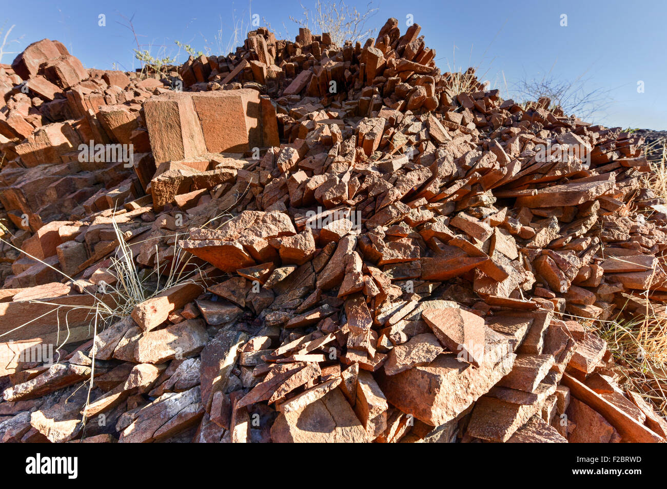 Basalt, volcanic rocks known as the Organ Pipes in Twyfelfontein ...