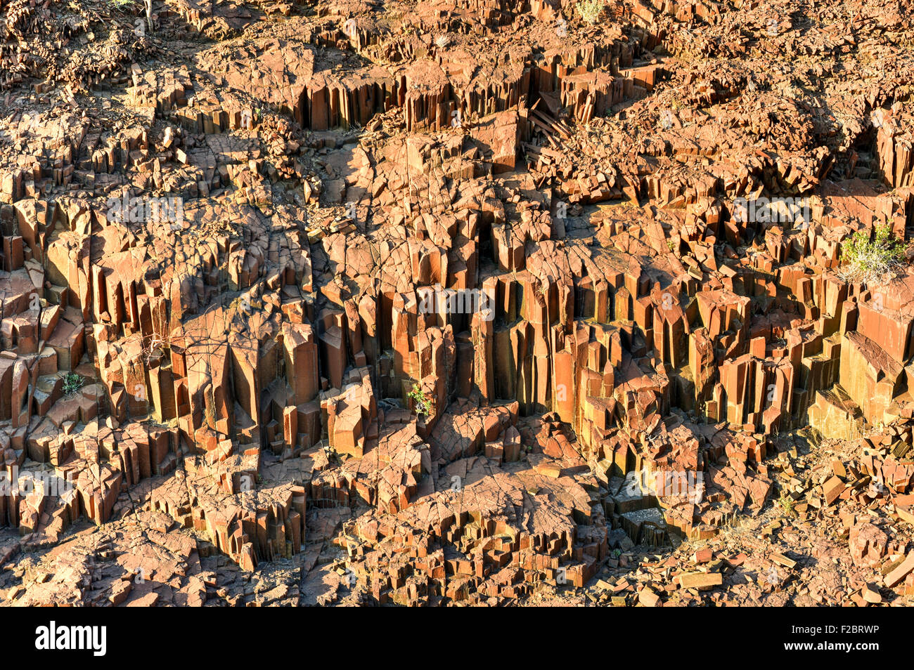 Basalt, volcanic rocks known as the Organ Pipes in Twyfelfontein ...