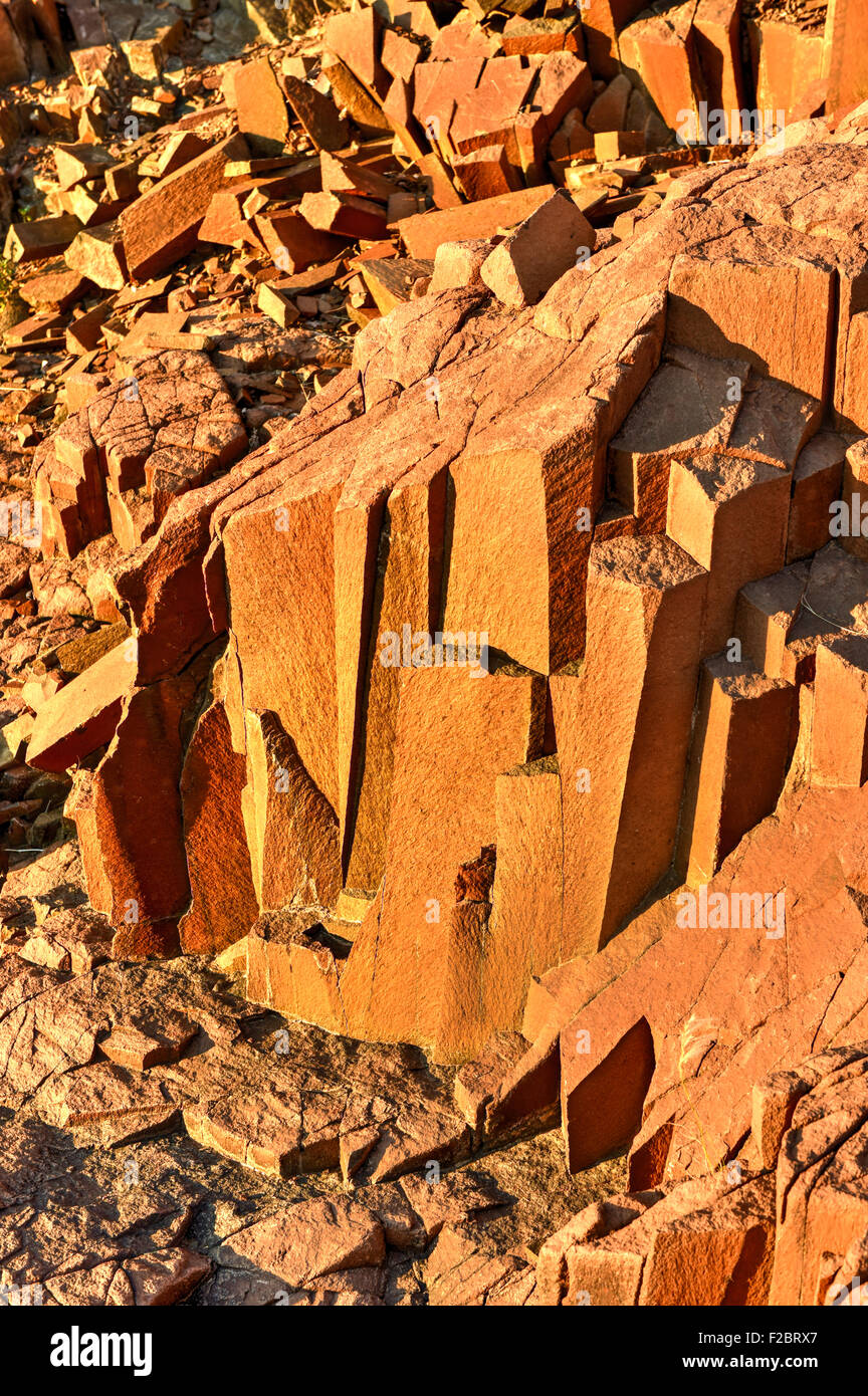 Basalt, volcanic rocks known as the Organ Pipes in Twyfelfontein ...