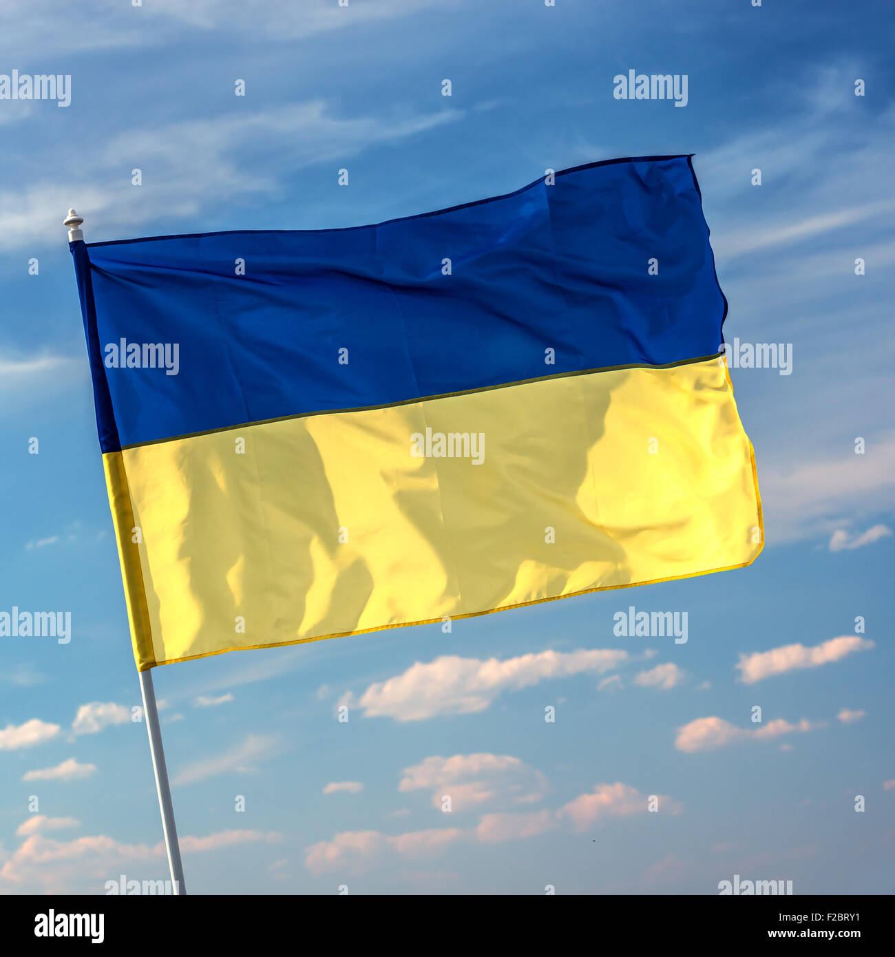 Waving ukrainian flag hi-res stock photography and images - Alamy