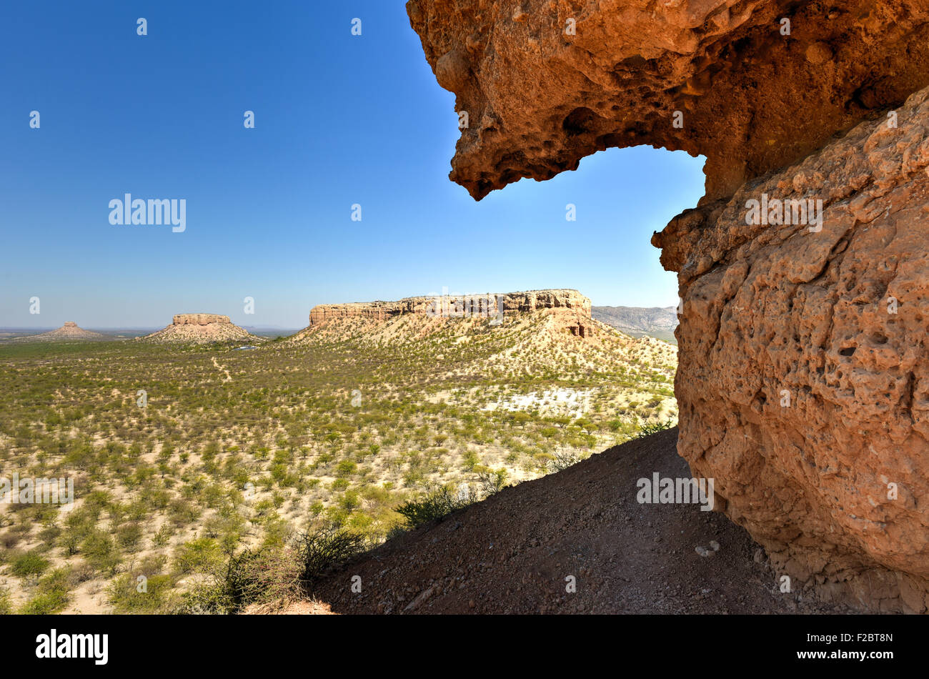 Ugab Terrace from the Vingerklip (Rock Finger) in Namibia. The Rock ...