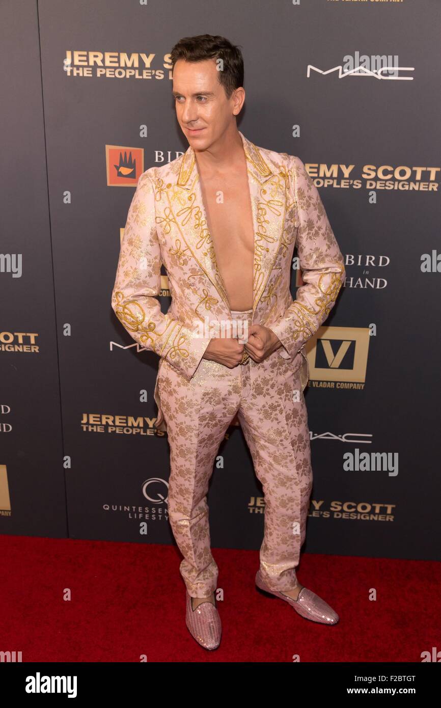 New York, NY, USA. 15th Sep, 2015. Jeremy Scott at arrivals for JEREMY ...