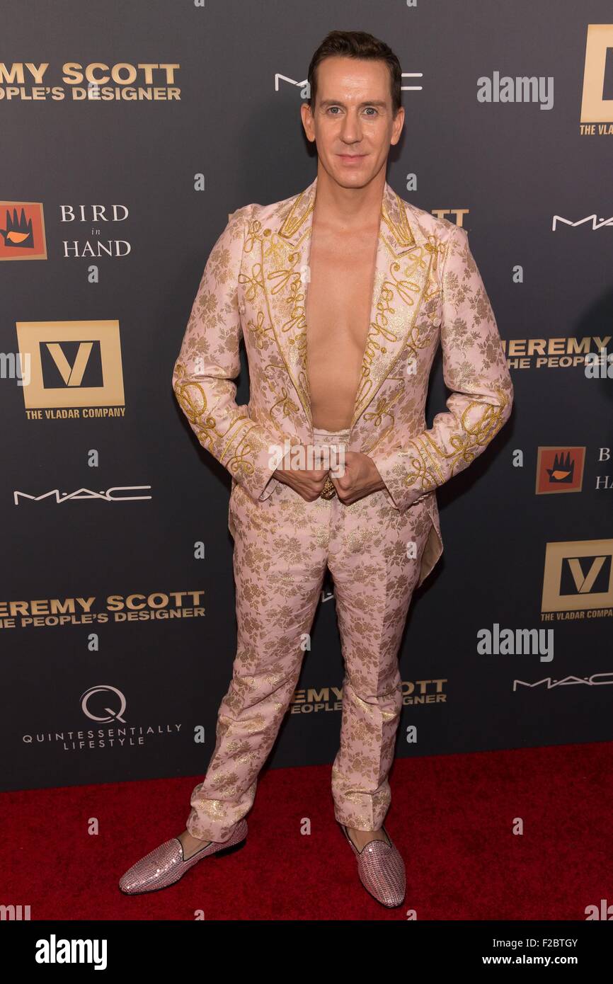 New York, NY, USA. 15th Sep, 2015. Jeremy Scott at arrivals for JEREMY ...