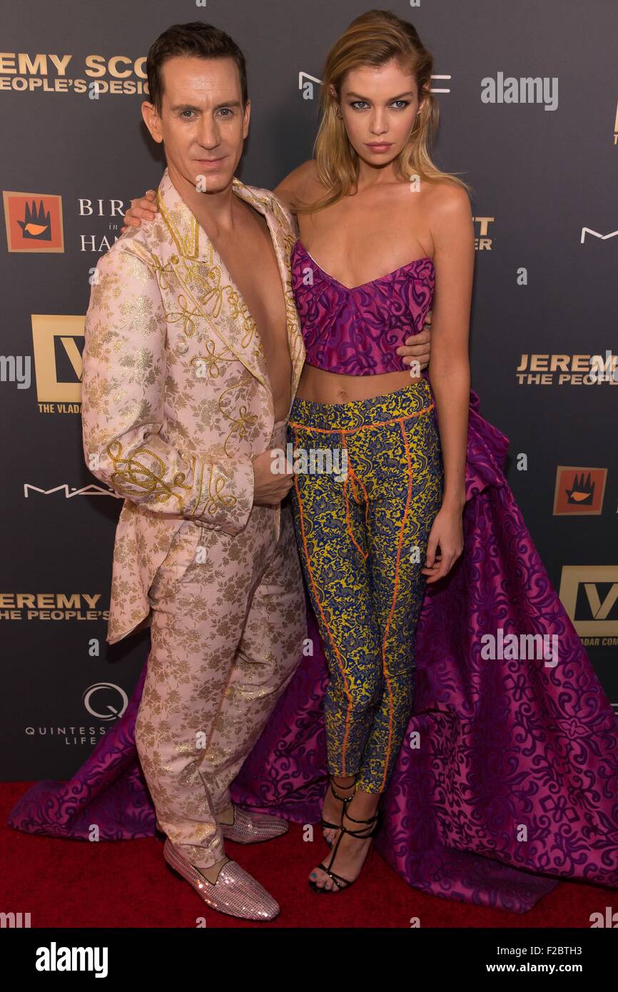 New York, NY, USA. 15th Sep, 2015. Jeremy Scott, Stella Maxwell at ...