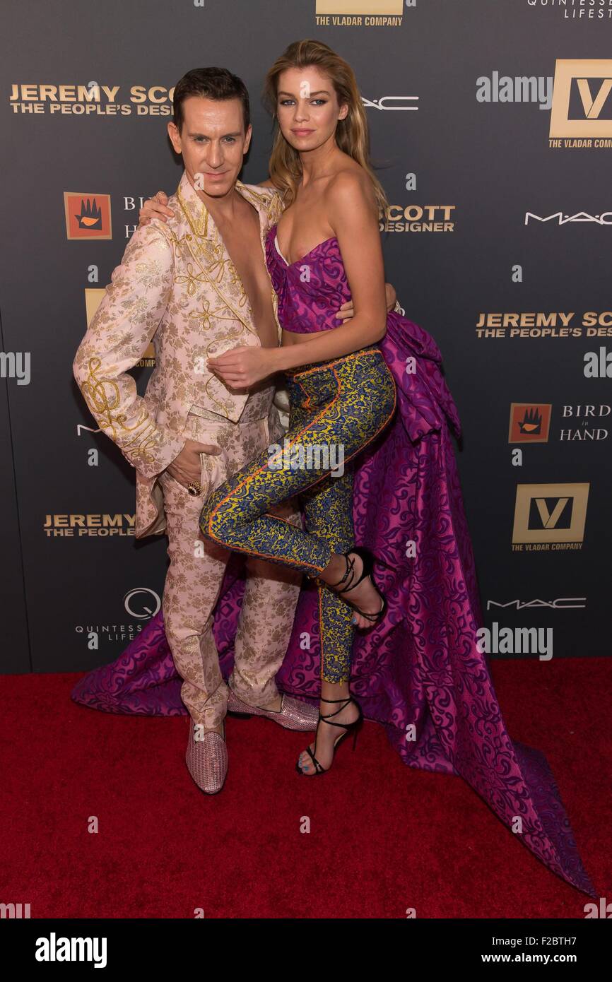 New York, NY, USA. 15th Sep, 2015. Jeremy Scott, Stella Maxwell at ...