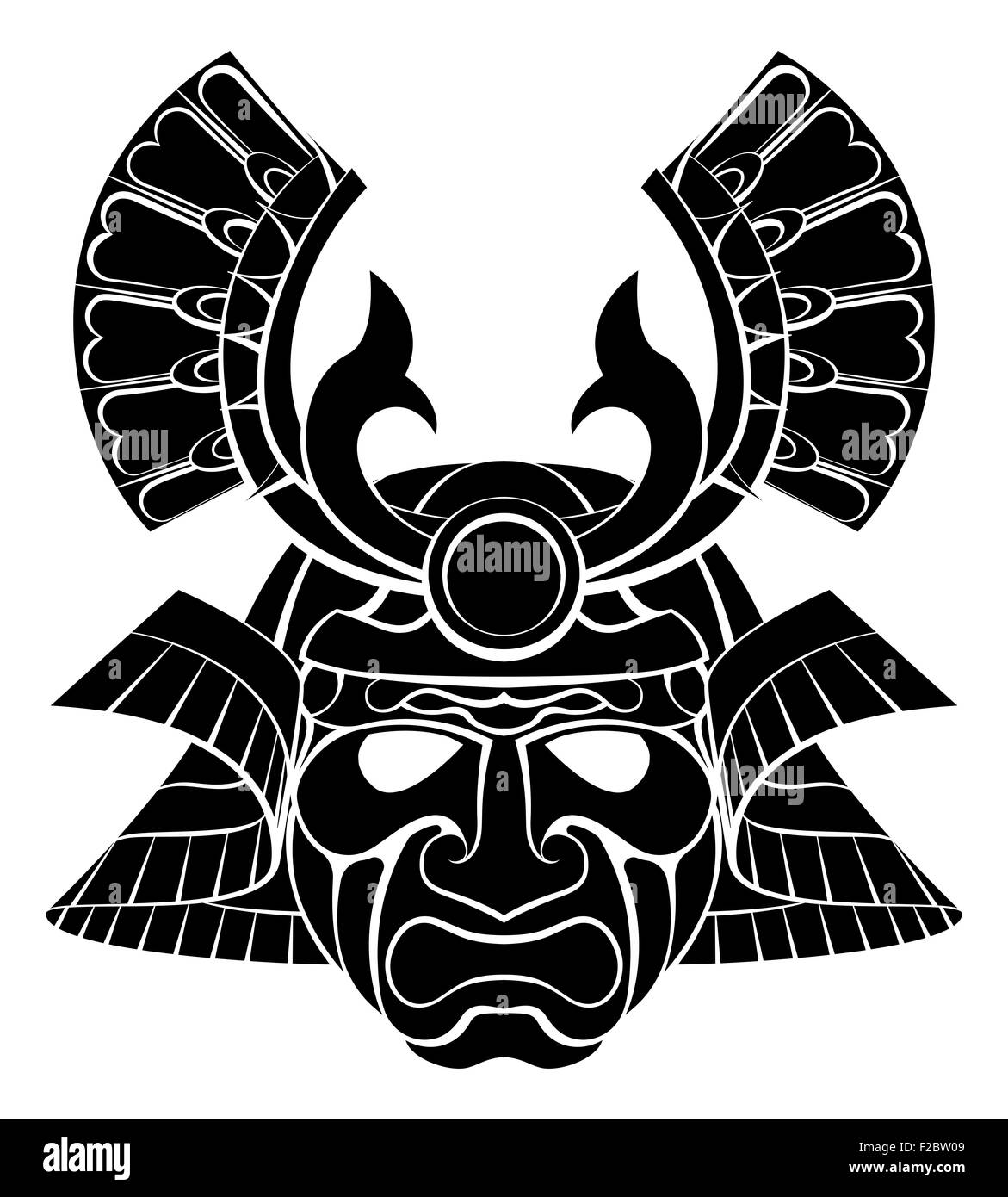 Samurai Mask Black and White Stock Photos & Images - Alamy