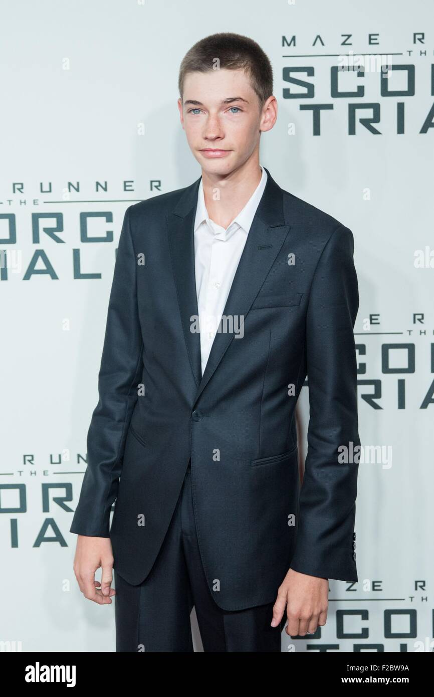 New York, NY, USA. 15th Sep, 2015. Jacob Lofland at arrivals for MAZE ...
