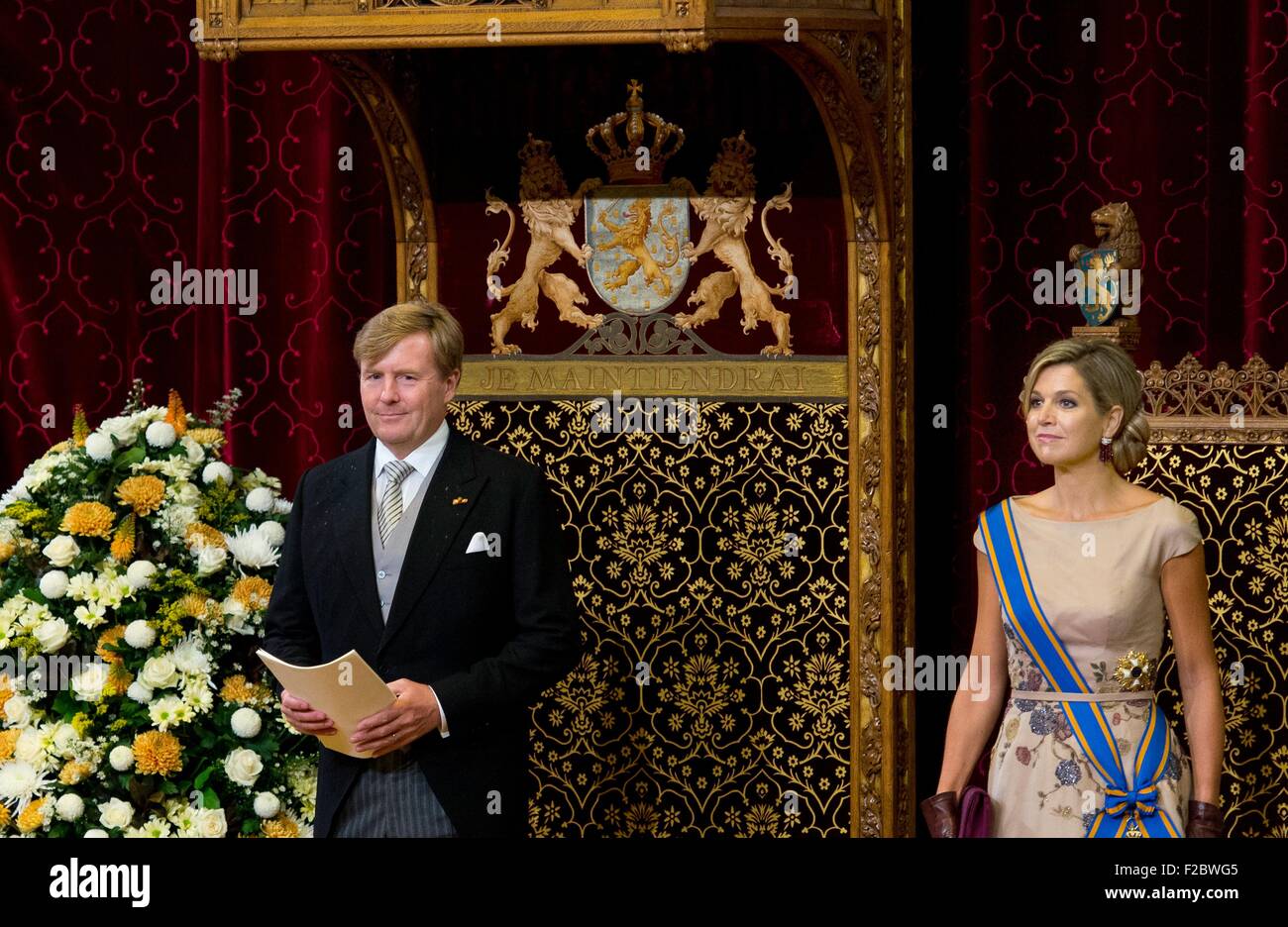 The Hague, 15-09-2015 HM King Willem- Alexander and HM Queen Maxima HM ...