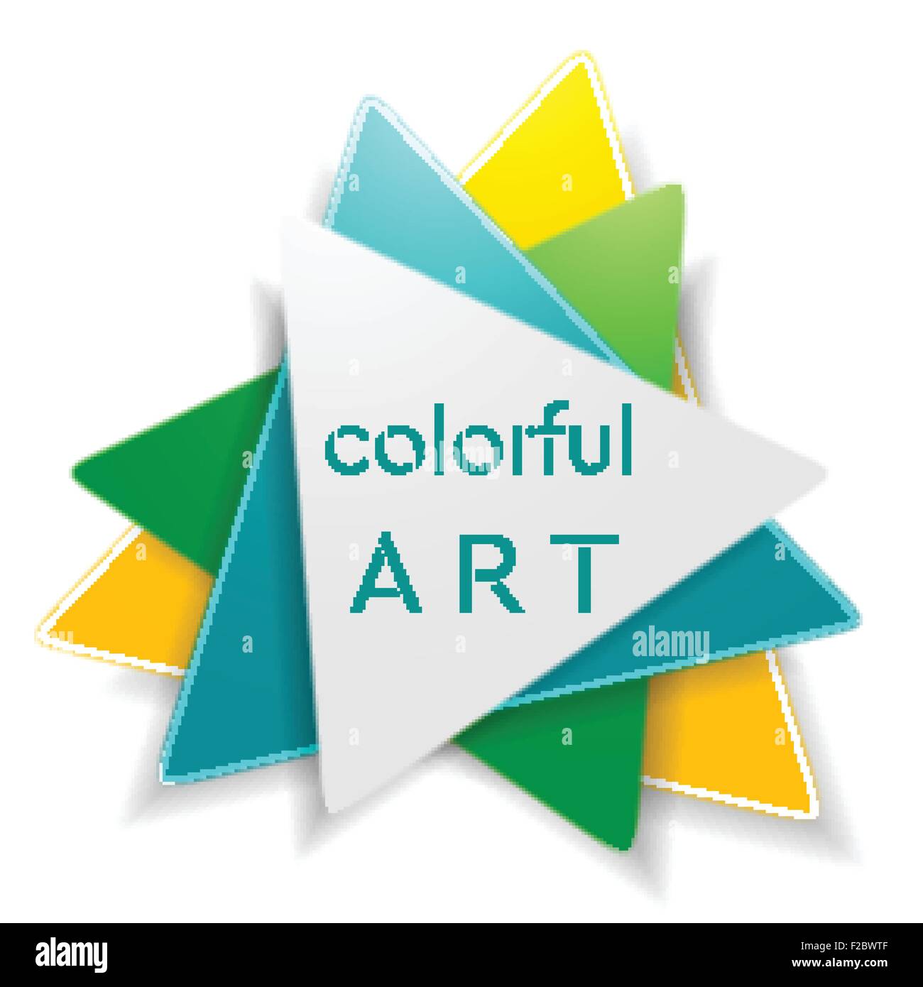 Abstract bright triangle logo design. Vector background Stock Vector ...