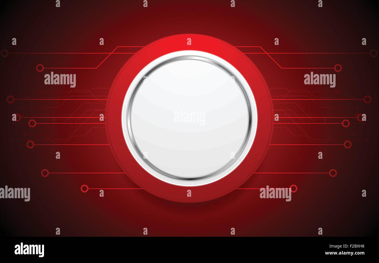 Dark red hi-tech background with circuit board. Vector design Stock ...