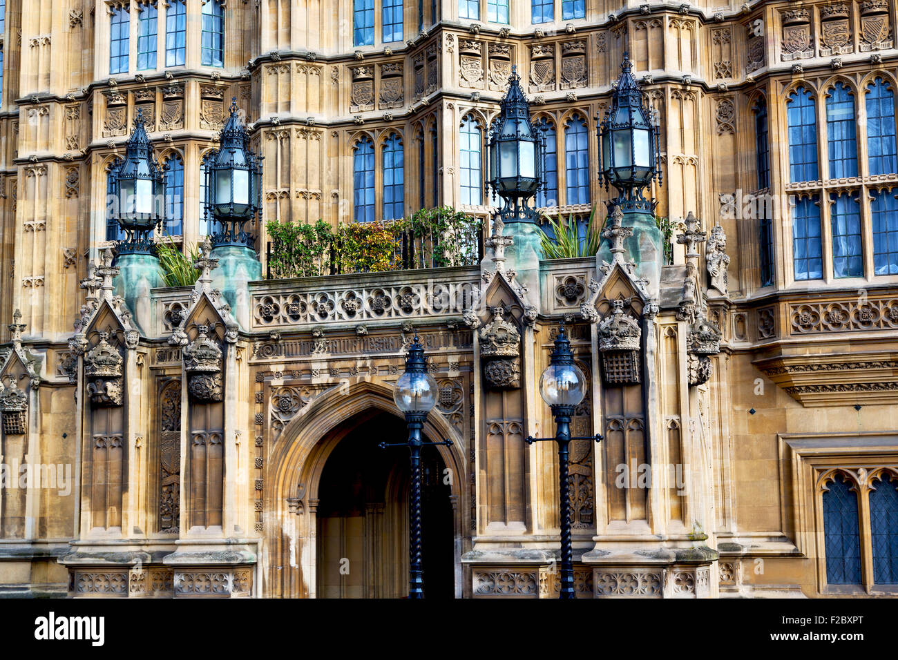 in london old historical parliament glass window structure and terrace ...