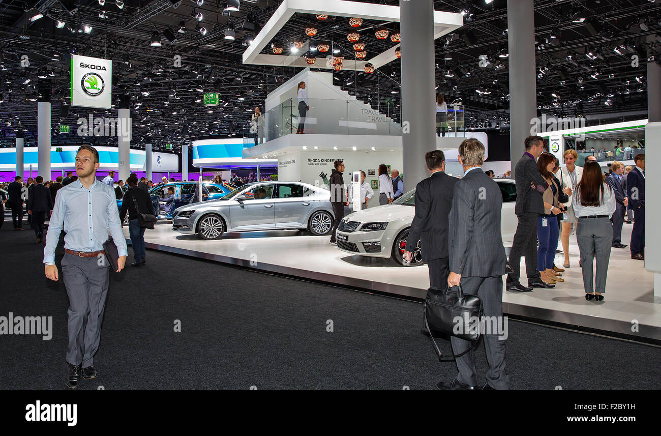 Skoda Auto stand, International motorshow, IAA, Frankfurt, Auto Show ...