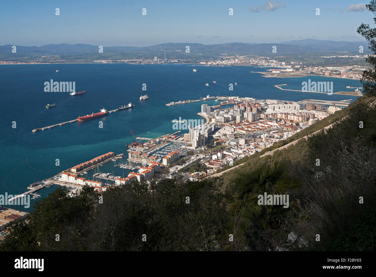 High density modern apartment block housing, Gibraltar, British ...