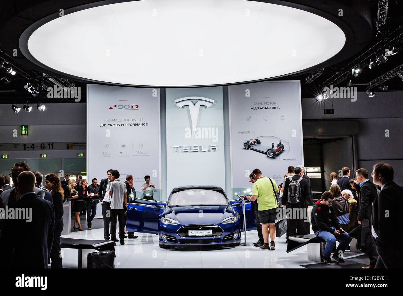 International motorshow, IAA, Frankfurt, Auto Show, Tesla, stand Stock ...