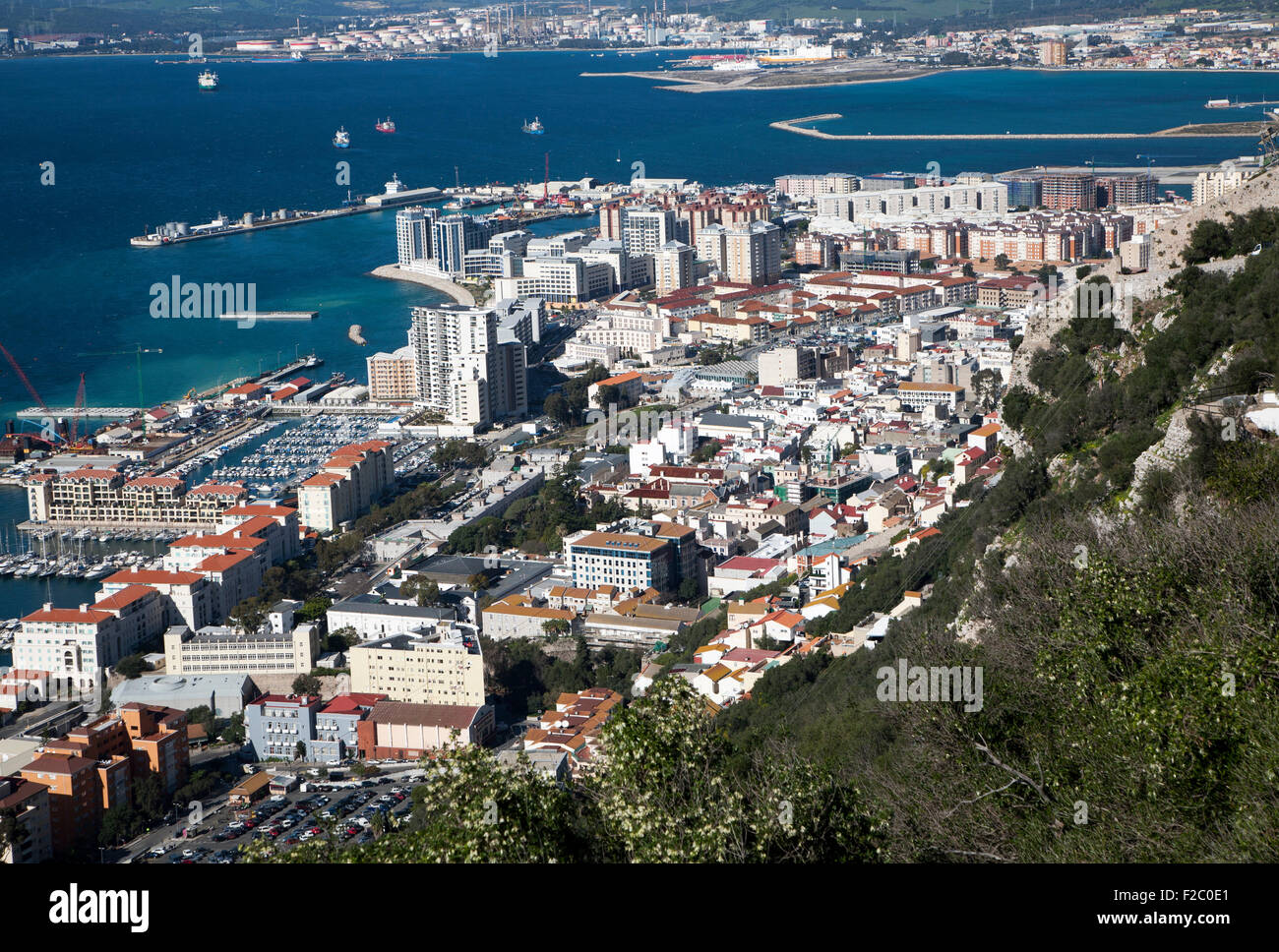 High density modern apartment block housing, Gibraltar, British ...